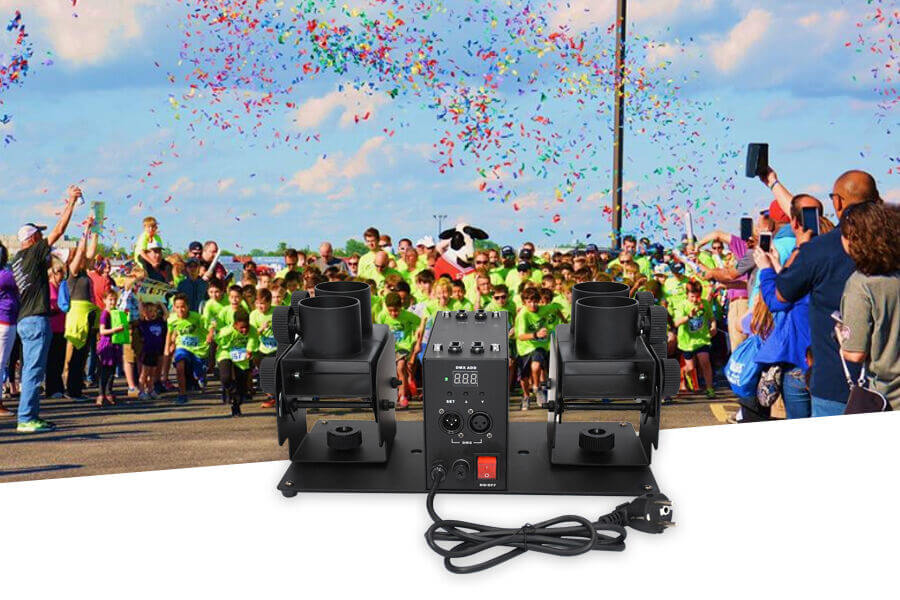4 Head Confetti Launcher | Event Atmosphere Producer