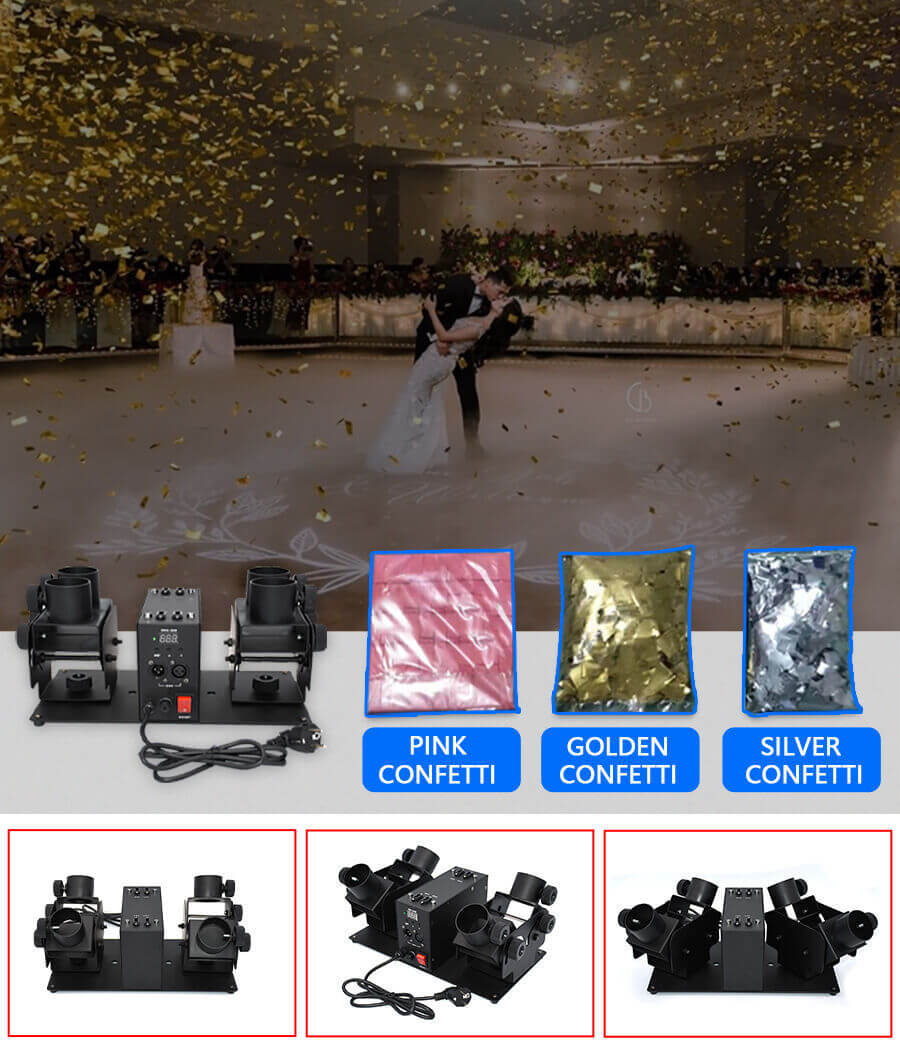 4 Head Confetti Launcher | Event Atmosphere Producer