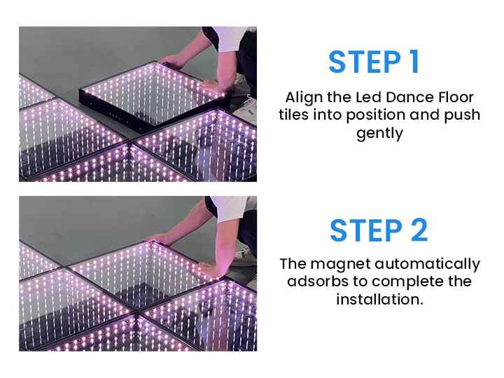 TP-877 Magnet Wireless 3D Led Dance Floor |Easy Installation