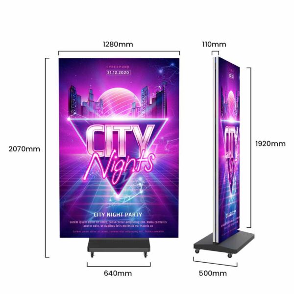 Tri-fold Digital LED Poster | Portable & Easy Setup For Events